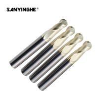 China HRC65 Two Flutes CNC Machine Cutting Tools R2.5 R3 Carbide End Mill Bits for sale