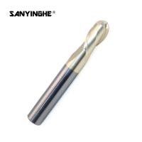 China 2 Flutes Carbide Ball Nose End Mills Cutter HRC60 R1.5x50L R2.0x75L for sale