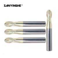 China 2 Flutes Carbide Ball Nose End Mills Cutter HRC60 R1.5x50L R2.0x75L for sale