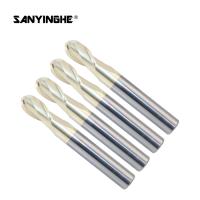 China 2 Flutes Carbide Ball Nose End Mills Cutter HRC60 R1.5x50L R2.0x75L for sale