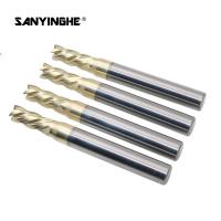 China 4 Flute Solid Carbide Flat End Mill CNC Milling Cutters for sale