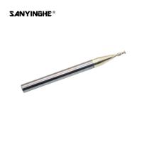 China 4 Flute Flat Milling Cutter 0.2mm  0.3mm  0.4mm 0.5mm 0.6mm CNC Tungsten Carbide End Mill Router Bits for sale