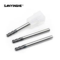 China HRC65 Corner Radius Carbide Ball End Mill For Steel 4 Flute R0.5 D12R1x35xD12x100L for sale