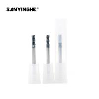 China HRC65 Corner Radius Carbide Ball End Mill For Steel 4 Flute R0.5 D12R1x35xD12x100L for sale