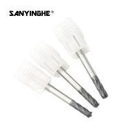 China HRC65 Corner Radius Carbide Ball End Mill For Steel 4 Flute R0.5 D12R1x35xD12x100L for sale