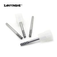 China HRC65 Corner Radius Carbide Ball End Mill For Steel 4 Flute R0.5 D12R1x35xD12x100L for sale