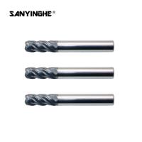China CNC Carbide 4 Flutes Corner Radius End Mill Cutter For Metal R2.0 10x75mm for sale