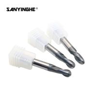 China 4 Flute Ballnose Spiral Solid Carbide End Mills Cnc Router Bits 5mm 10mm Milling Cutter For CNC Milling for sale
