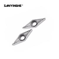 China VCGT160404 Cemented Carbide CNC Lathe Cutting Tools For Aluminum Outer Round Diamond Blade for sale