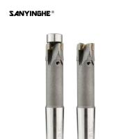 China Alloy Inlaid Taper Shank End Mill Cutting Tools Countersunk Head Reduced Shank Carbide End Mill for sale