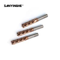 China 12mm Long Shank End Mill HRC55-60 4 Flutes CNC Milling Cutter  Flat Carbide for sale