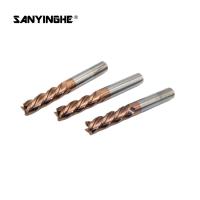 China 12mm Long Shank End Mill HRC55-60 4 Flutes CNC Milling Cutter  Flat Carbide for sale