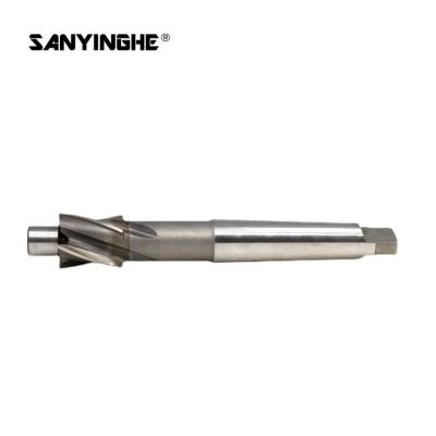 China Taper Shank Countersunk Head Carbide Milling Cutter Flat Bottom Countersink Drill Bit M6-M36 for sale