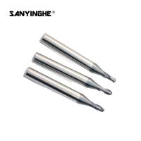 China HRC68 Solid Carbide End Mills Ballnose Cutter 2 Flute Round Nose End Mill CNC Milling Cutter For Stainless Steel for sale
