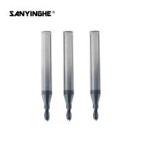 China HRC68 Solid Carbide End Mills Ballnose Cutter 2 Flute Round Nose End Mill CNC Milling Cutter For Stainless Steel for sale