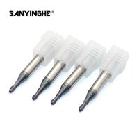 China HRC68 Solid Carbide End Mills Ballnose Cutter 2 Flute Round Nose End Mill CNC Milling Cutter For Stainless Steel for sale