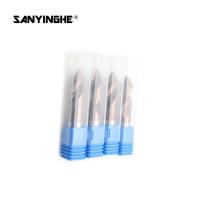 China Customize 60 / 90 Degree Solid Carbide End Mills D6X15X50X2T External Chamfer End Mill CNC Machine for sale