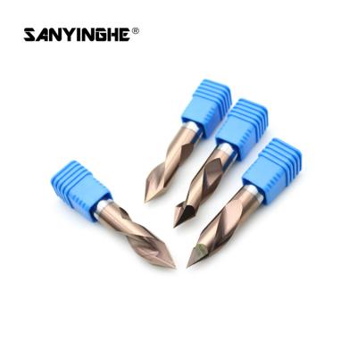 China Customize 60 / 90 Degree Solid Carbide End Mills D6X15X50X2T External Chamfer End Mill CNC Machine for sale