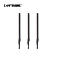 China HRC65 CNC Solid Carbide End Mills 0.2mm Ballnose Square End Mills Micro Cutting Tool for sale