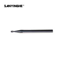 China HRC65 CNC Solid Carbide End Mills 0.2mm Ballnose Square End Mills Micro Cutting Tool for sale