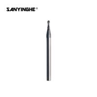 China HRC65 CNC Solid Carbide End Mills 0.2mm Ballnose Square End Mills Micro Cutting Tool for sale
