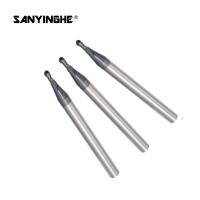 China HRC65 CNC Solid Carbide End Mills 0.2mm Ballnose Square End Mills Micro Cutting Tool for sale