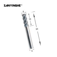 China 4mm Solid Carbide End Mills  50Lx4F Ball Nose Milling Cutter HRC45 HRC55 HRC60 HRC65 for sale