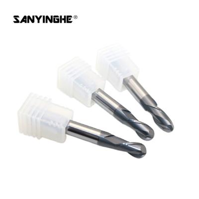 China 2 Flute Ballnose Solid Carbide End Mills Spiral R3.0 Corner Radius Roughing for sale