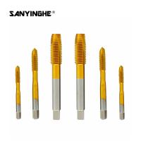 China Titanium Coated Spiral Point Tap Tip Tap M3 M4 M5 M6 M8 Stainless Steel for sale