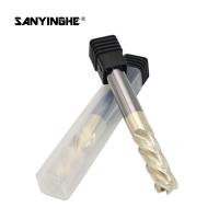 China Hrc63 CNC Solid Carbide End Mills R1.0 10mm 12mm 4 Flute Corner Radius Cutting Tool for sale
