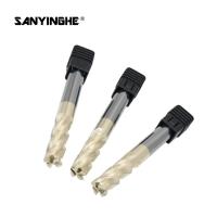 China Hrc63 CNC Solid Carbide End Mills R1.0 10mm 12mm 4 Flute Corner Radius Cutting Tool for sale