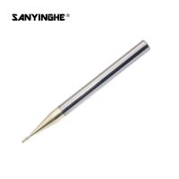 China 2 Flute CNC Carbide End Mill Bit  D1mm D2.5mm HRC63 Micro Square Cutting Tool for sale
