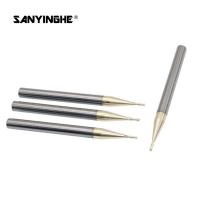 China 2 Flute CNC Carbide End Mill Bit  D1mm D2.5mm HRC63 Micro Square Cutting Tool for sale