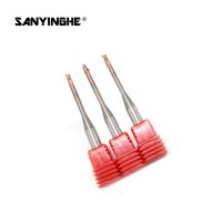 China Two Flutes Cnc Solid Carbide End Mills Flat Micro Milling Cutter For 0.1mm Milling Cutter Tools Hard Steel for sale