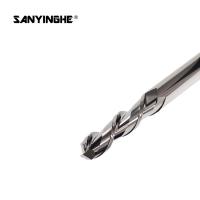 China Hrc55 Cnc Machine Aluminum End Mills 3mm 4mm Solid Carbide End Mill Bits for sale