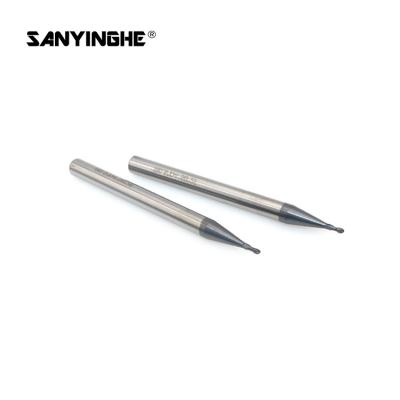 China HRC50 2 Flute 0.3mm Micro Ball Nose Milling Cutter Cnc Machine Round End Mill For Engraving Tools for sale