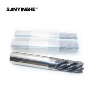 China Tungsten Carbide CNC Roughing Milling Cutter HRC50 HRC55 6 Flutes End Mill 10mm Router Bits for sale
