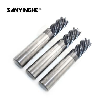 China Tungsten Carbide CNC Roughing Milling Cutter HRC50 HRC55 6 Flutes End Mill 10mm Router Bits for sale