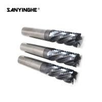 China Tungsten Carbide CNC Roughing Milling Cutter HRC50 HRC55 6 Flutes End Mill 10mm Router Bits for sale
