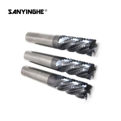 China Solid Carbide 3 Flute Roughing End Mills CNC Flat Milling Cutter Router Bits Threaded Mills Cutting Tools for sale