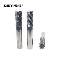 China HRC45 Tungsten Carbide Roughing End Mills Cnc 20mm Milling Cutter Chip Breaker Cutting Tool for sale