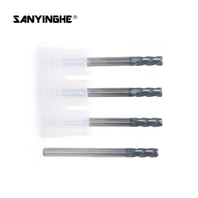 China Tungsten Carbide Corner Radius End Mills 4 Flute R Angle High Speed Cutting Tools for sale
