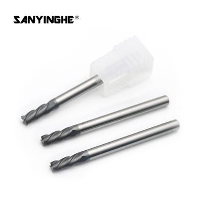 China 3mm 4mm Carbide Corner Radius End Mill High Speed Cutting Tool for sale