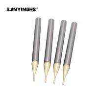 China HRC63 Tungsten Carbide Corner Radius End Mill Micro Corner Radius Milling Cutter for sale
