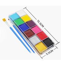 China 12 Colors Halloween Face Makeup Face Painting Stencil Halloween Party Artist Fancy Makeup Painting Kit for Kids for sale
