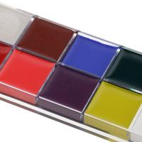 China Professional Face Paint Kit 12 Colors Halloween Body Paint Oil Based Party Fancy Make Up Non Toxic SFX Cosplay Makeup Palette for sale