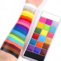 China 20 Color Face Body Paint Oil Kit Makeup Palette Large Black White Face Painting Pan Halloween Cosplay SFX Makeup Kit for sale