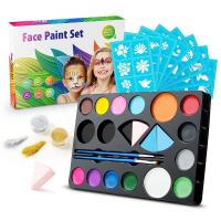China Professional Kids Halloween Makeup Face Paint Kit Safe for Sensitive Skin Face Painting Book for sale
