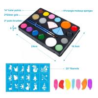China Professional Kids Halloween Makeup Face Paint Kit Safe for Sensitive Skin Face Painting Book for sale