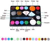China Professional Kids Halloween Makeup Face Paint Kit Safe for Sensitive Skin Face Painting Book for sale
